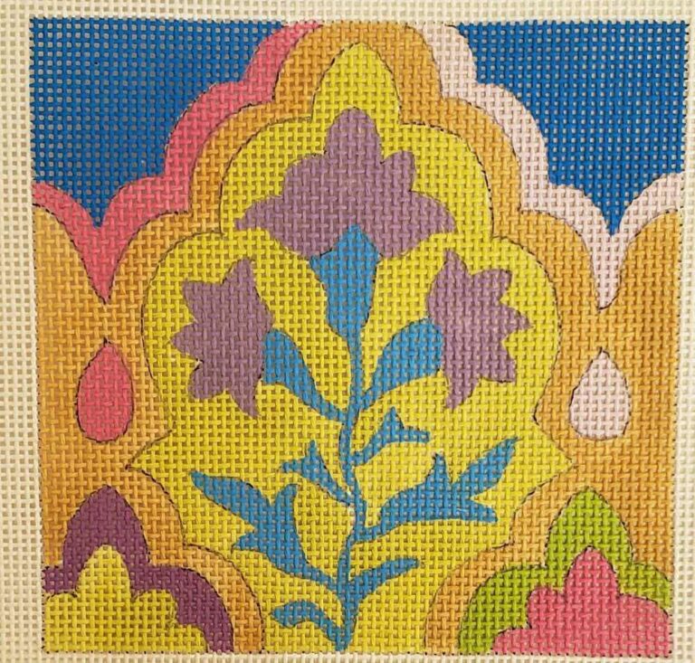 PLD Designs – Purple Flowers – Ridgewood Needlepoint