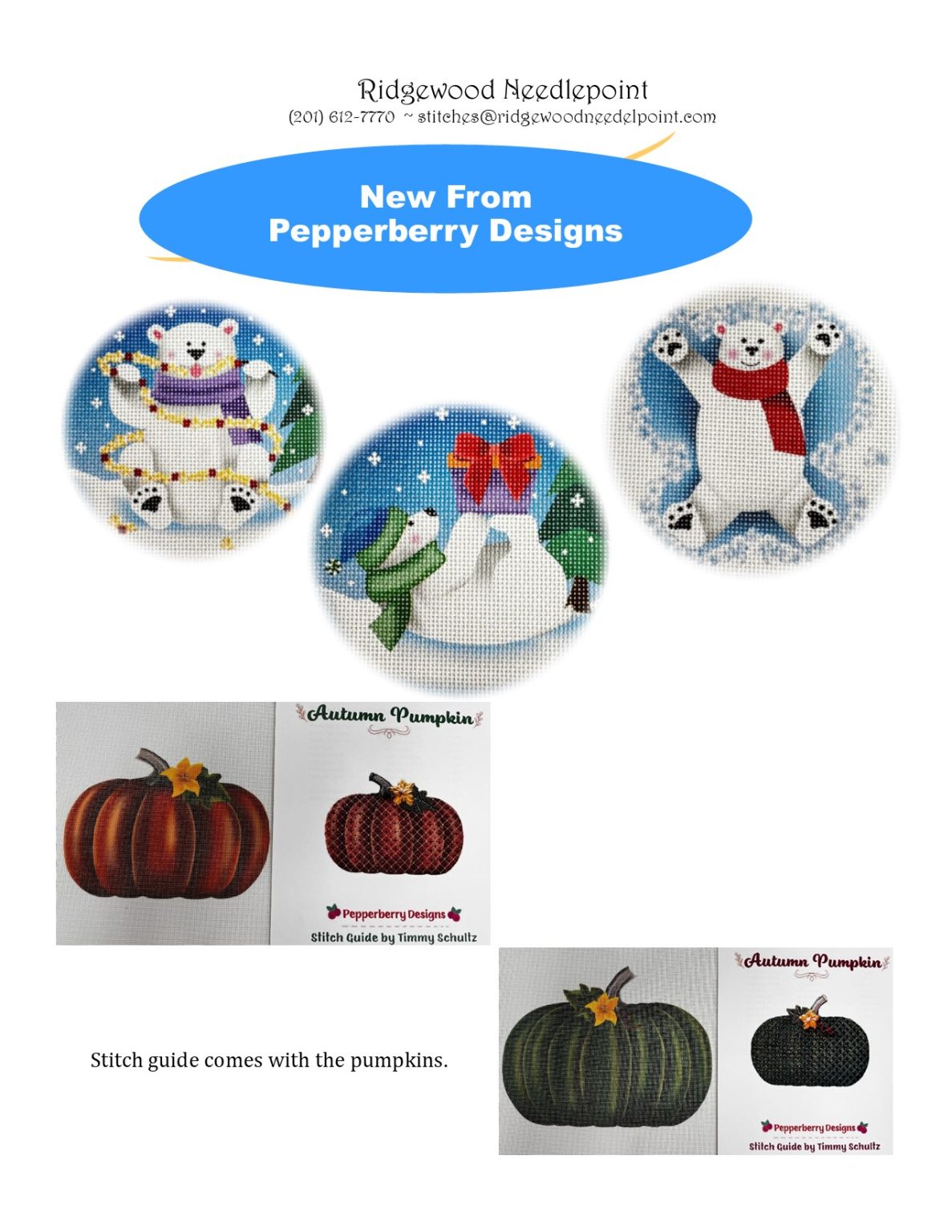 New From Pepperberry Designs - Ridgewood Needlepoint