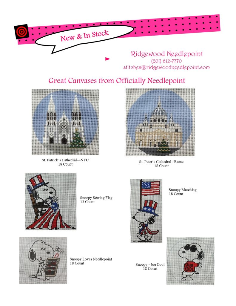 New From Officially Needlepoint - Ridgewood Needlepoint